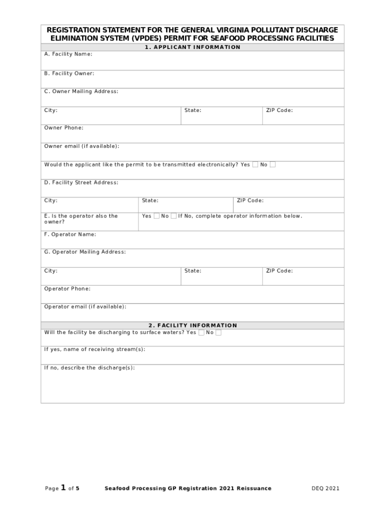 Vol. 35 Iss. 8 (s) 9VAC25-115, General Virginia Pollutant Discharge ...