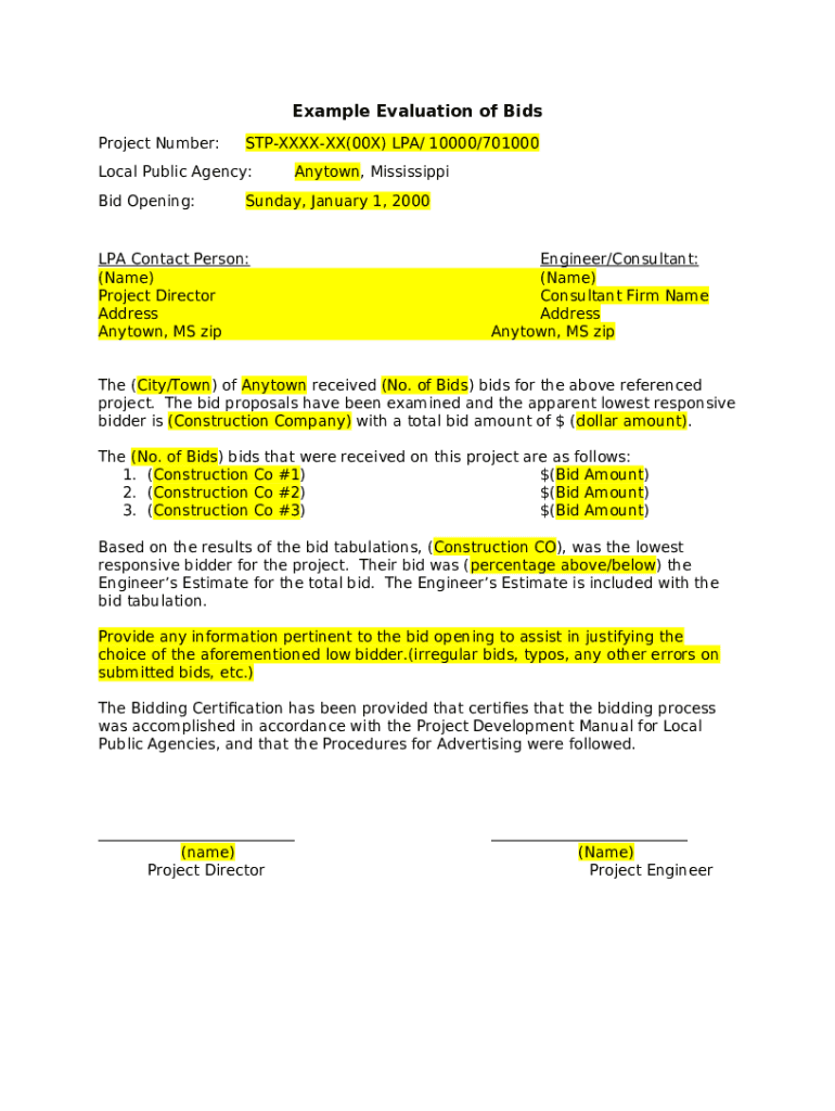 BIDDING AND EVALUATION OF BIDS Sample ClausesLaw Insider Doc Template ...