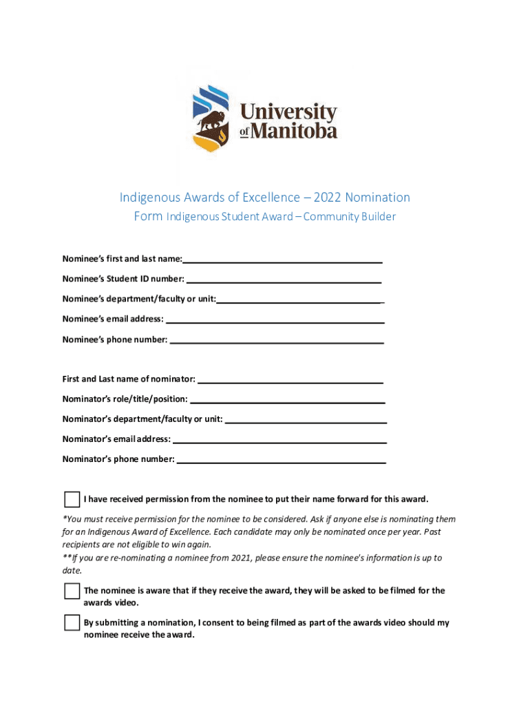 Fillable Online Alumni Award Nomination Form - Alumni - NAIT.ca/Alumni Fax Email Print - pdfFiller