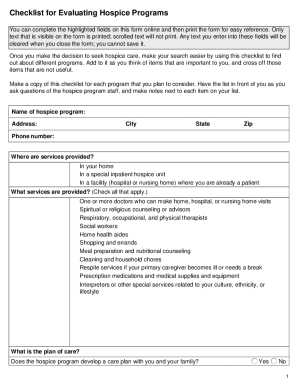 Fillable Online www.uofmhealth.orgpdfhwChecklist for Evaluating Hospice ...