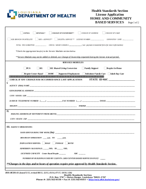 Health Standards Section La Dept. of Health Doc Template | pdfFiller