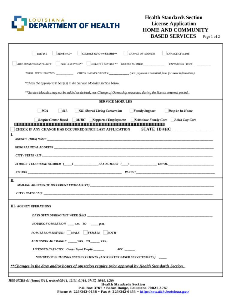 Health Standards Section La Dept. of Health Doc Template | pdfFiller