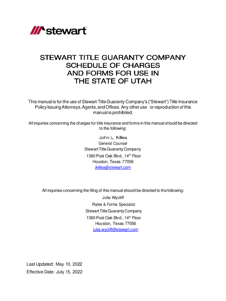 Fillable Online SCHEDULE OF CHARGES AND FORMS - Stewart Fax Email Print ...