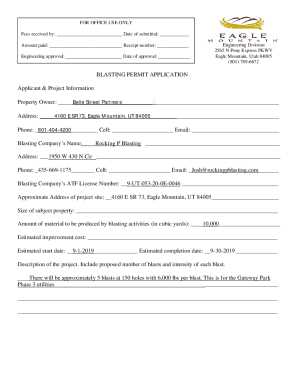 Fillable Online Blasting Permit Application - Amazon AWS Fax Email ...
