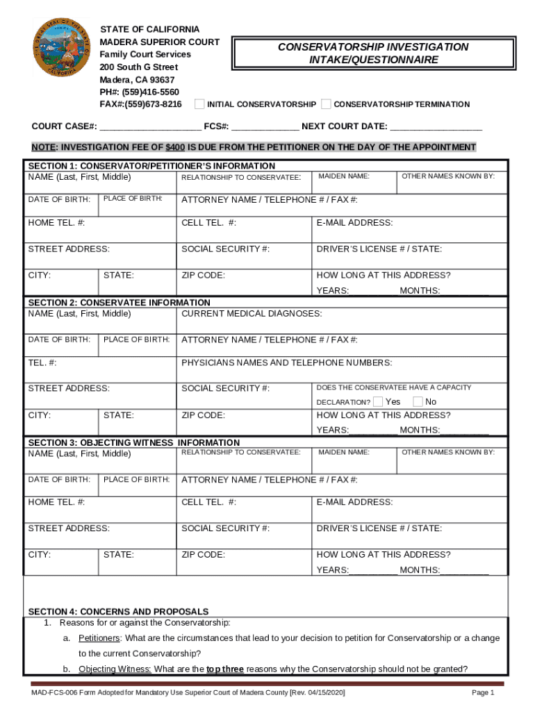 cocodoc.com 95452037-conservatorshipConservatorship Investigation ...