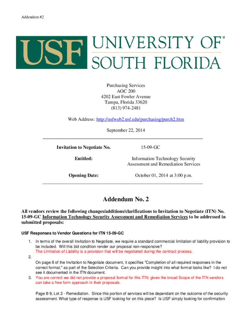 Fillable Online usfweb2 usf Please review the following USF responses ...