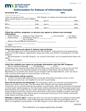 Exhibit 1-C Sample Authorization for Release of Ination Doc Template ...