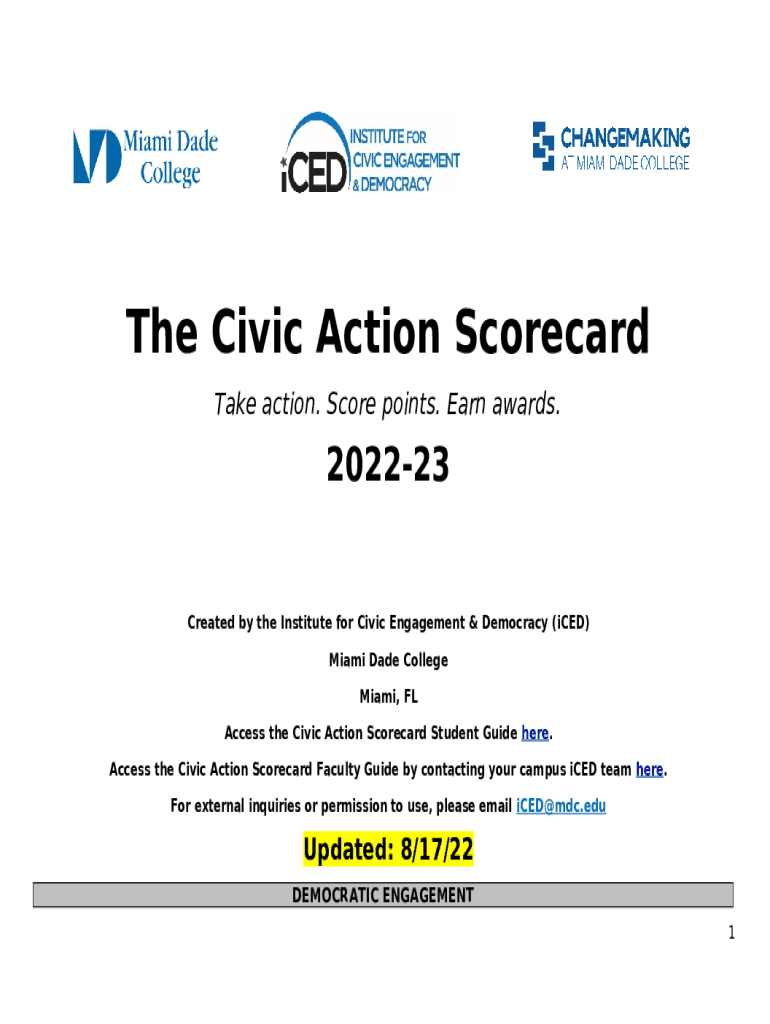The Civic Action Scorecard Take action. Keep score. Earn awards..docx ...
