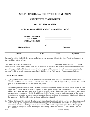 SOUTH CAROLINA FORESTRY COMMISSION Doc Template | pdfFiller