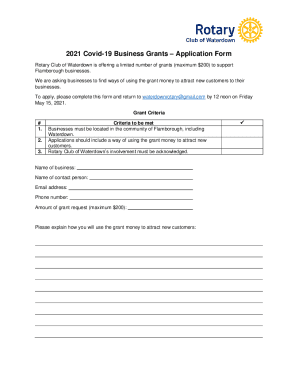 Fillable Online 2021 Covid-19 Business Grants Application Form - NET ...