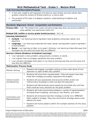 Rich Mathematical Task Grade 2 - Number of Students - Virginia Doc ...