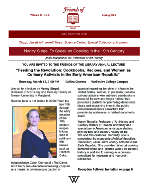 Fillable Online Nancy Siegel To Speak on Cooking in the 19th Century ...