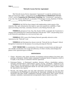 Fillable Online www.lawinsider.comclausenetwork-access-agreementNetwork ...