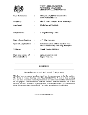 Fillable Online FIRST - TIER TRIBUNAL - assets.publishing.service.gov ...