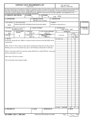 Fillable Online CDRL A008 DRIP PDR Fax Email Print - pdfFiller