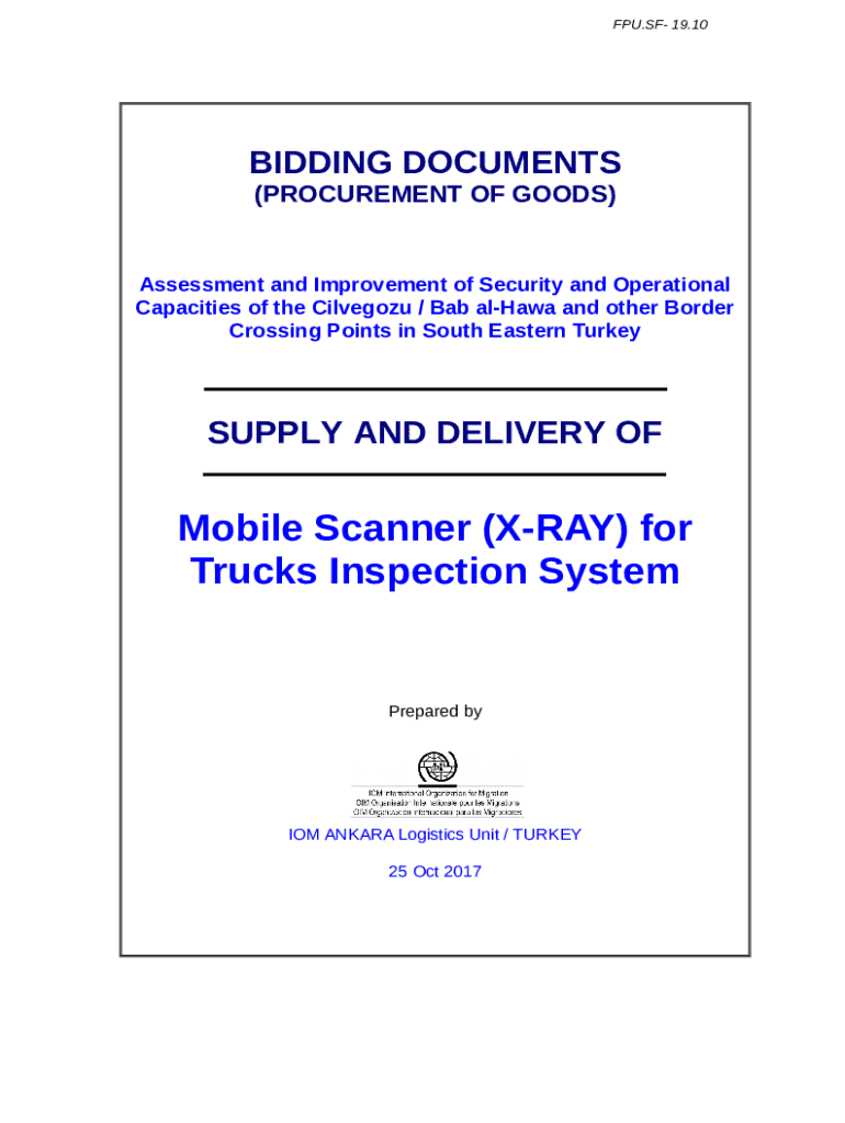 Bidding Documents for Goods - International Organization for Migration ...