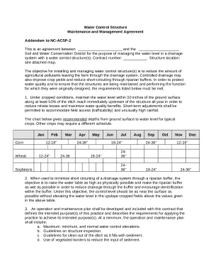 Water Control Structure Maintenance and Management Agreement Addendum ...