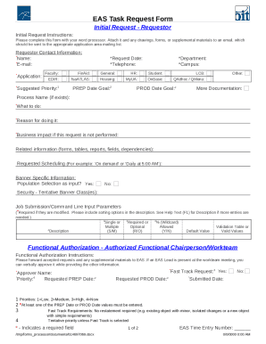 EAS Task Request - University of Alaska system Doc Template | pdfFiller