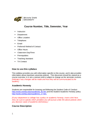 Course Number, Title, Semester, Year - Wichita State University Doc ...