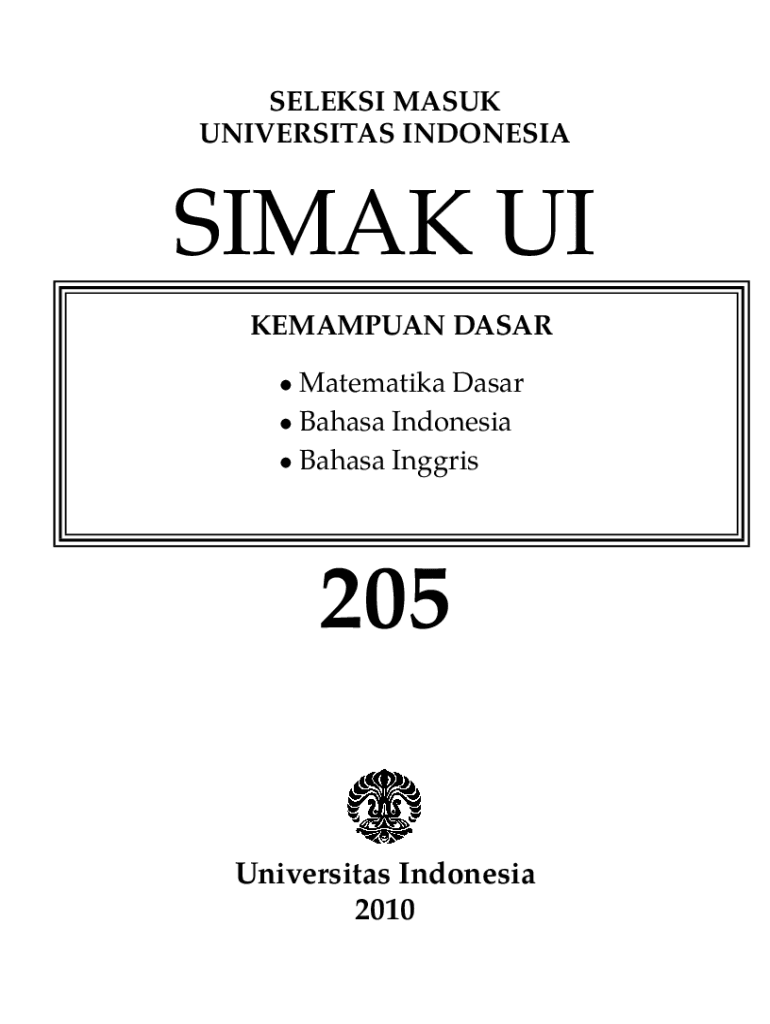 Fillable Online simak.ui.ac.idinfo- SIMAK UI - Universitas Indonesia ...