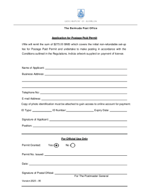 Fillable Online Permit ImprintPostal ExplorerMailing PermitPostal ...