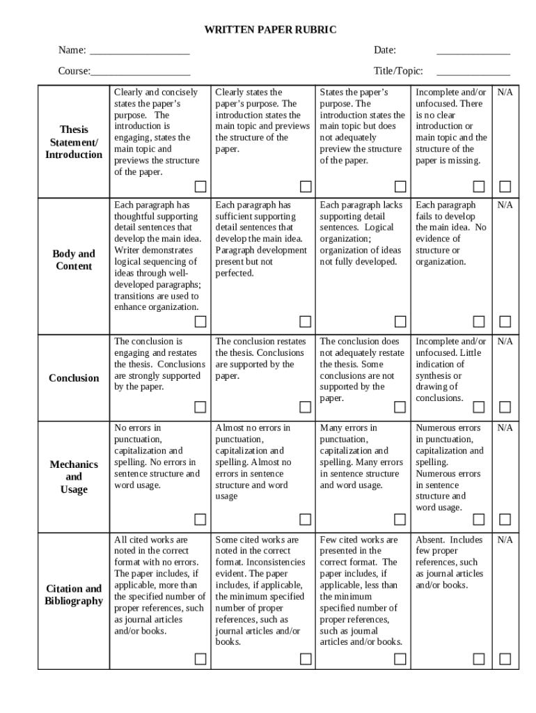 Science Rubrics.PDF - United States Naval Academy Doc Template | pdfFiller