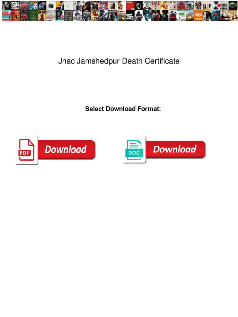 Fillable Online Jnac Jamshedpur Death Certificate. Jnac Jamshedpur ...