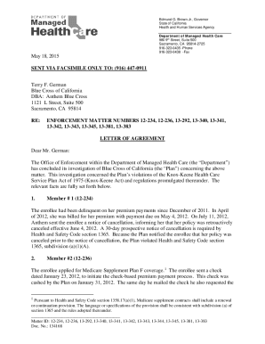 Fillable Online California Department of Managed Health CareCalifornia ...