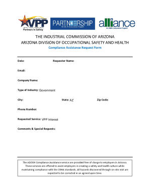 Fillable Online THE INDUSTRIAL COMMISSION OF ARIZONA ARIZONA DIVISION ...