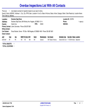 Fillable Online Fillable Online There are 115 total objects overdue for ...