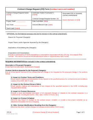Change Request (Free Word Template) - ProjectManagerProject Management Change Request ...