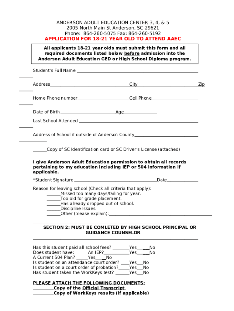 Westside High School / Homepage - Anderson School District Five Doc Template | pdfFiller