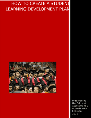 How to create A STUDENT LEARNING DEVELOPMENT PLAN Doc Template | pdfFiller