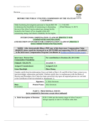 Fillable Online docs cpuc ca Energy Division Study for Proceeding R.21 ...
