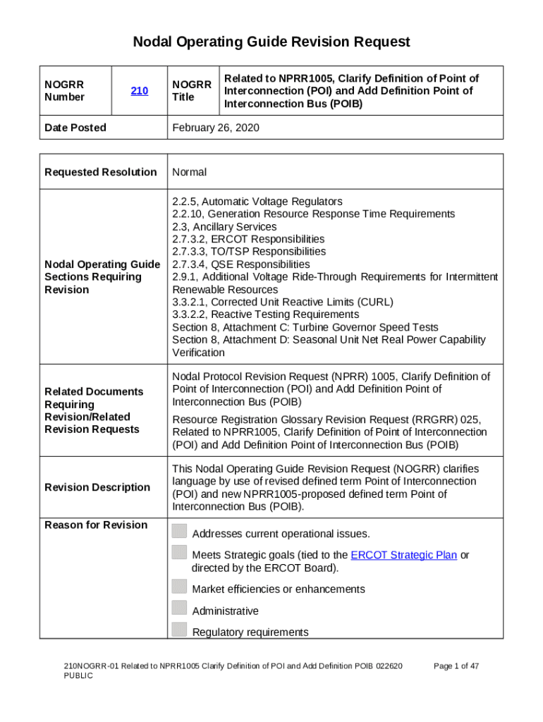 ERCOT ISO Operation Doc Template | pdfFiller