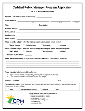 State of NJ Certified Public Manager Program (CPM) - das iowa Doc ...