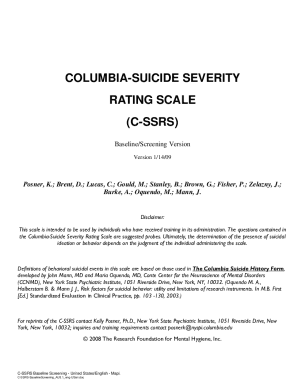 Fillable Online cssrs columbia trial.trainingwp-contentuploadsCOLUMBIA ...