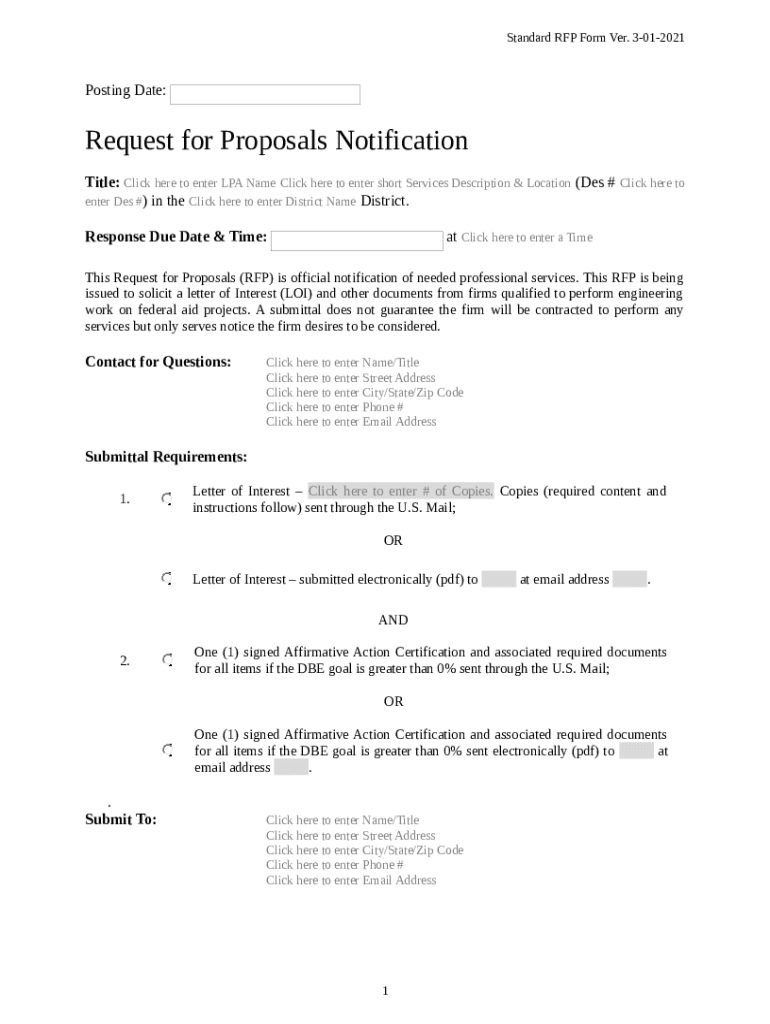 www.pdffiller.com425220046--This-Request-forThis Request for Proposals (RFP) is official ...