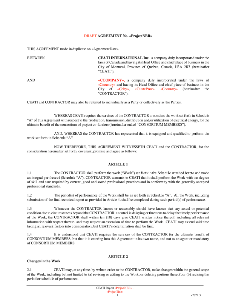 Fillable Online www.pdffiller.com425068291--DRAFT-AGREEMENT-No-DRAFT AGREEMENT No Doc ...