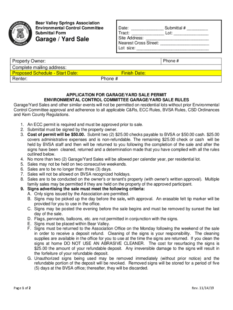 Fillable Online Garage / Yard Sale - Webflow Fax Email Print - pdfFiller