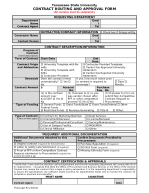 CONTRACT ROUTING AND APPROVAL - Tennessee State University Doc Template ...