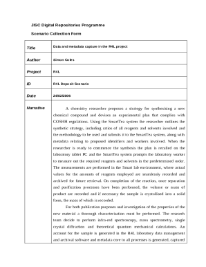 Scenario Collection Doc Template | pdfFiller