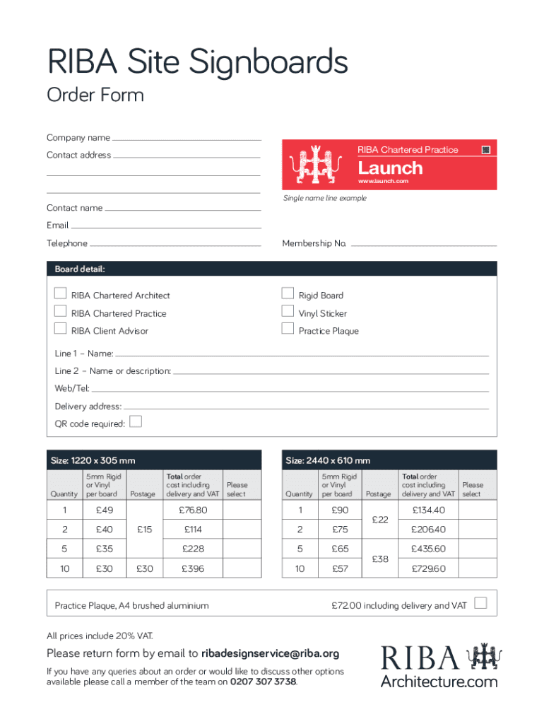 Fillable Online 12188 Site Signboards Order Form v3.pdf Fax Email Print - pdfFiller