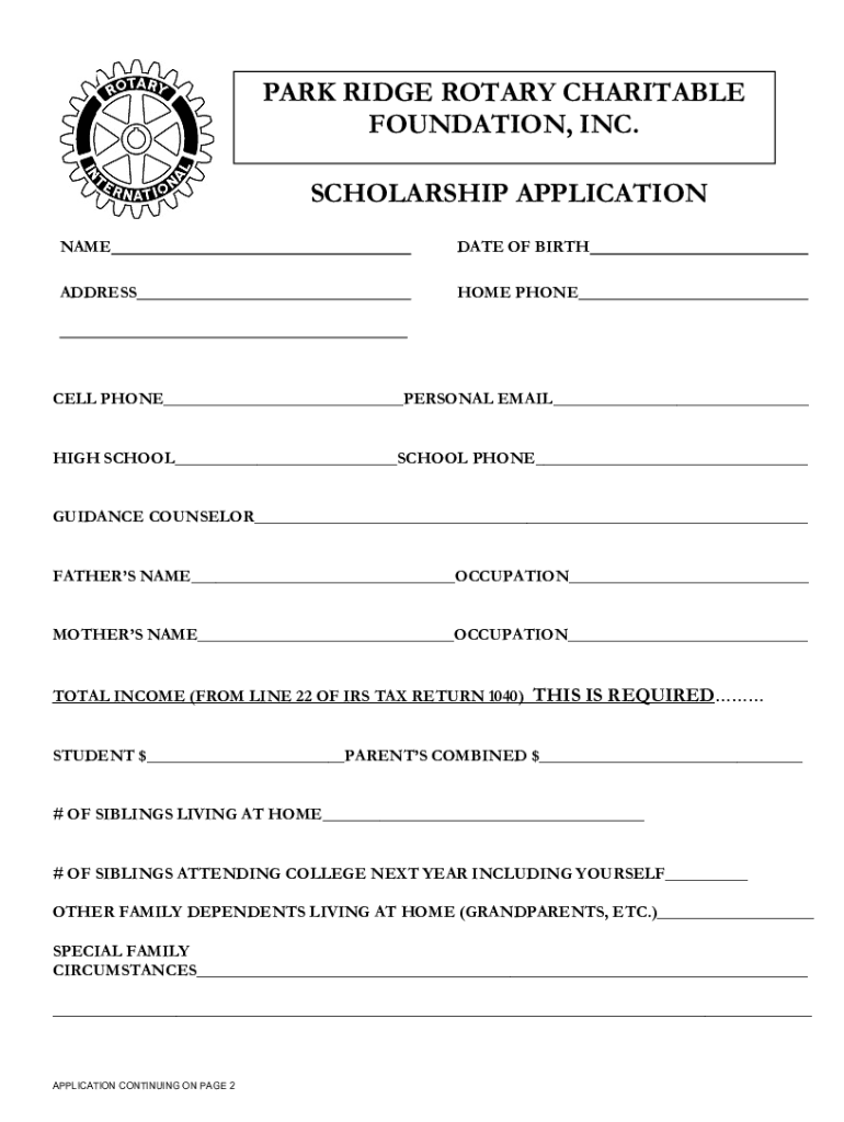 Fillable Online www.rotary.orgenabout-rotaryThe Rotary FoundationRotary International Fax Email ...