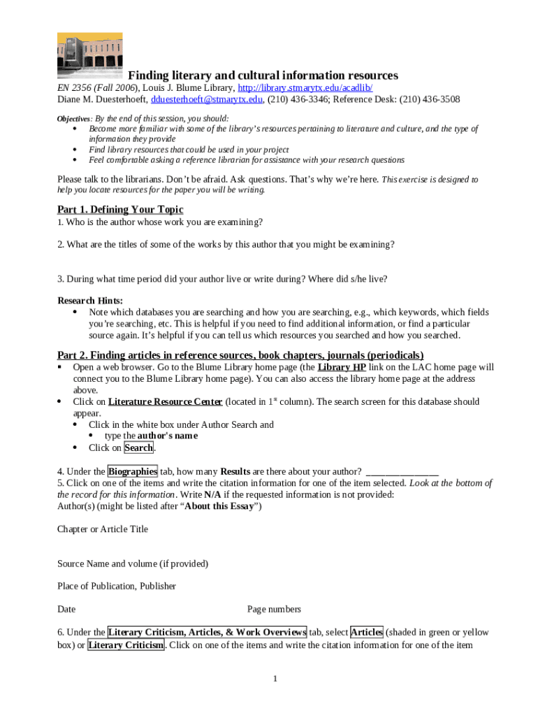 lib.stmarytx.educBlume Library: EN 5394 - Research in English and ...