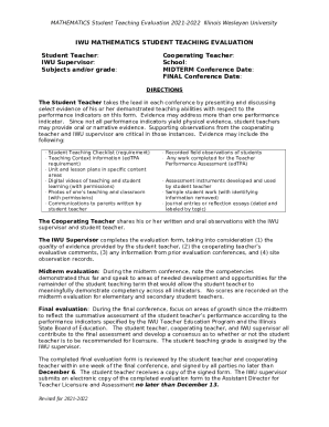 Example Student Teacher Observation Checklist - ThoughtCo Doc Template ...