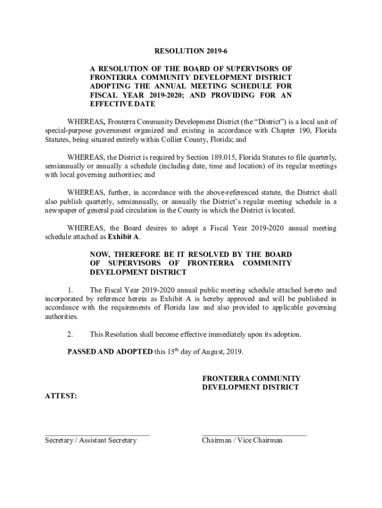 Fillable Online RESOLUTION NO. 2020-12 A RESOLUTION OF THE BOARD OF ...