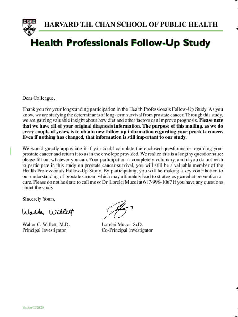 Fillable Online Harvard T.H. Chan School of Public Health Fax Email ...