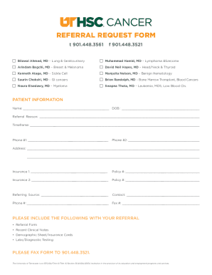 Fillable Online REFERRAL REQUEST FORM Fax Email Print - pdfFiller