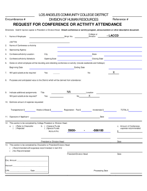Fillable Online Conference or Activity Attendance Request-UpdatedFinal ...
